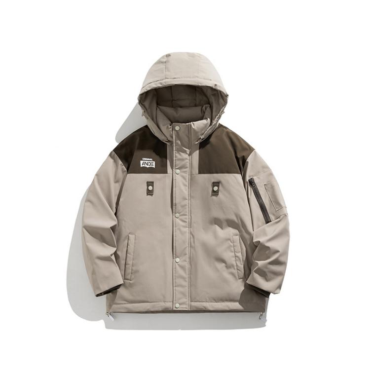 Color Block Outdoor Down Jacket