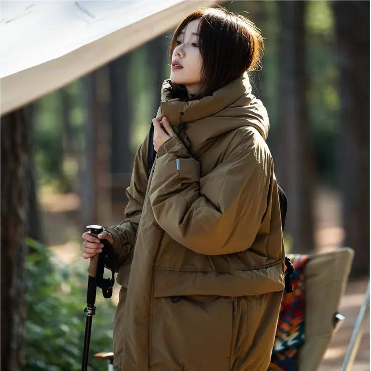 Thick Hooded Outdoor Down Jacket