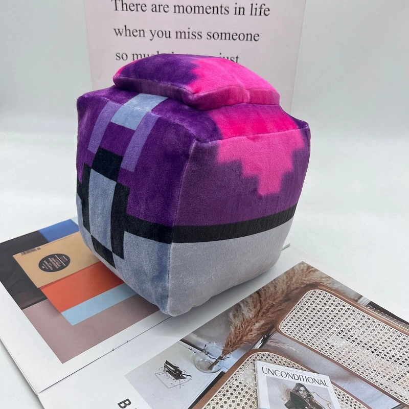 Pixel block plush doll