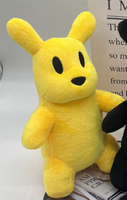 Yellow Rain World Slugcat plush toy