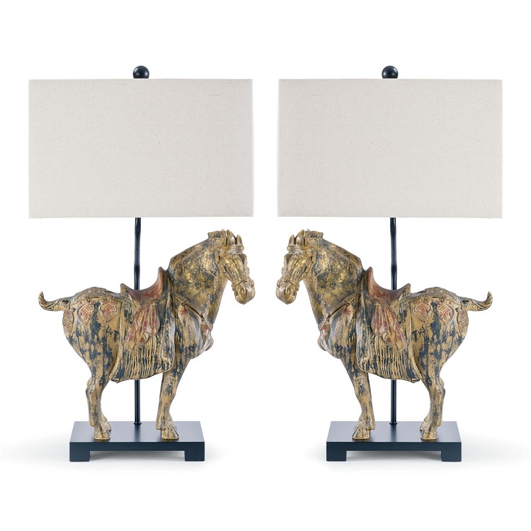 Art Horse Glazed Table Lamp