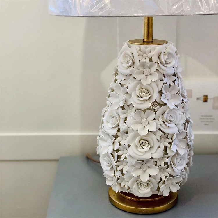 Ceramic Flower Table Lamp