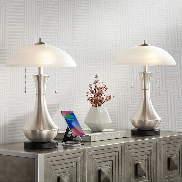 Glass Dome Shade Table Lamp