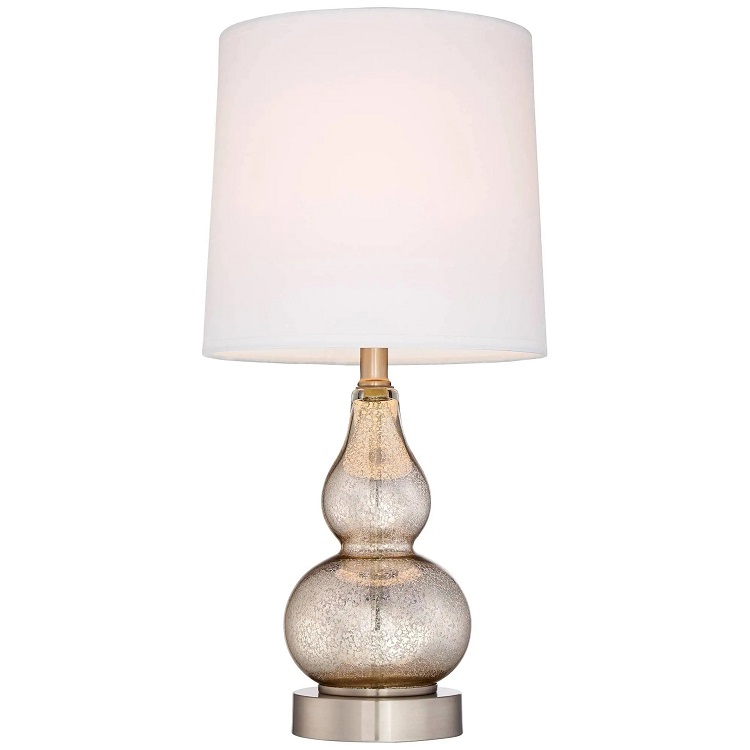 Mercury Glass Gourd Table Lamp