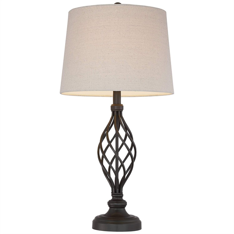 Spiral Metal Base Table Lamp