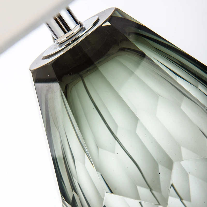 Smoke Grey Glass Table Lamp