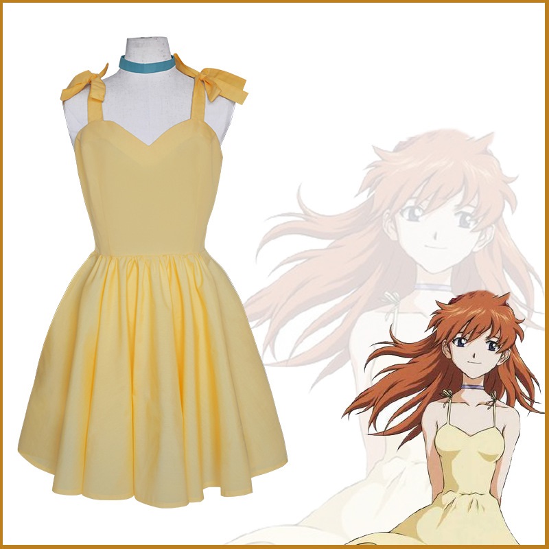 Asuka Yellow Dress Cosplay Costume