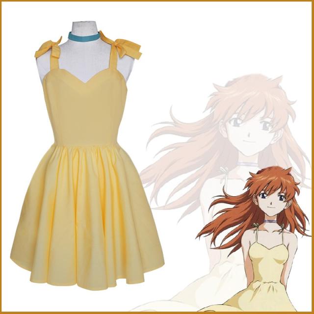 Asuka Yellow Dress Cosplay Costume