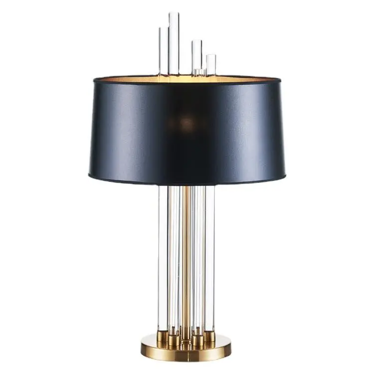 Crystal Glass Rod Table Lamp