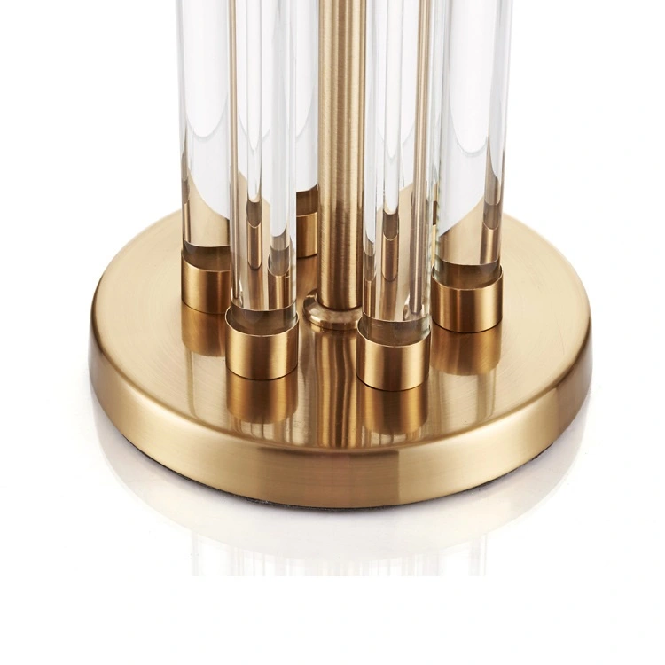 Crystal Glass Rod Table Lamp