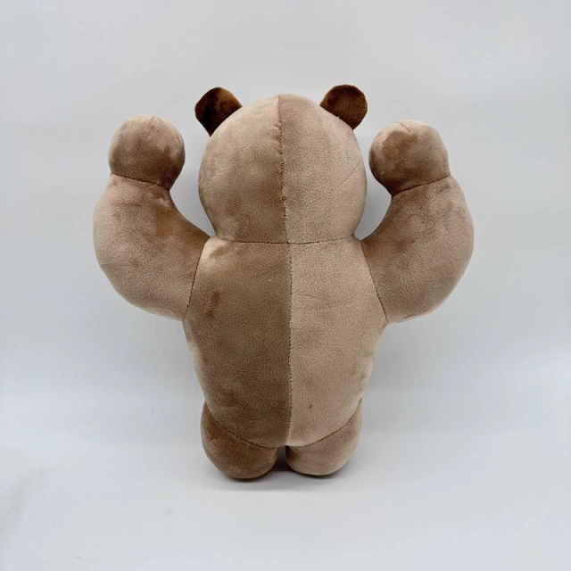Brown muscle teddy bear Plush Doll