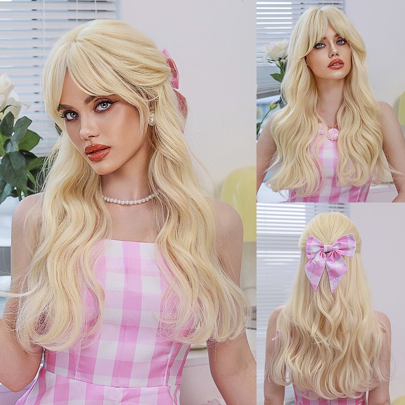 Barbie Blonde Long Wavy Wig