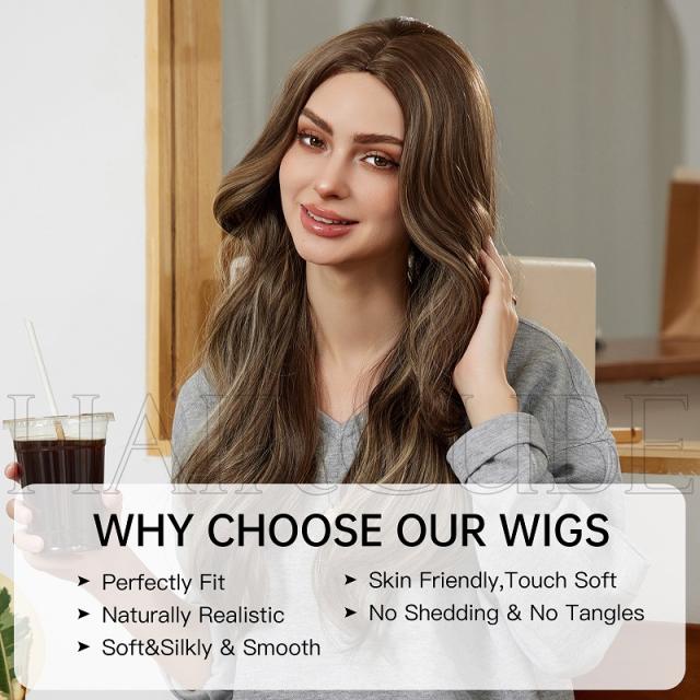 Brown Long Curly Y2K Wig