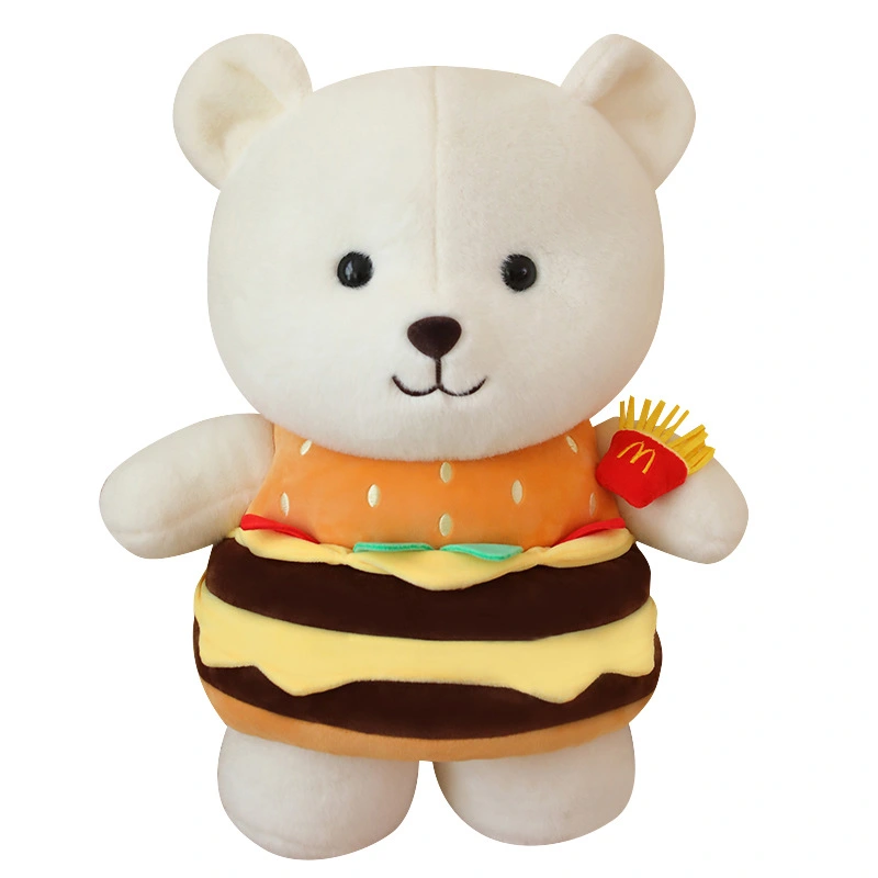 Cartoon hamburger bear plush toy