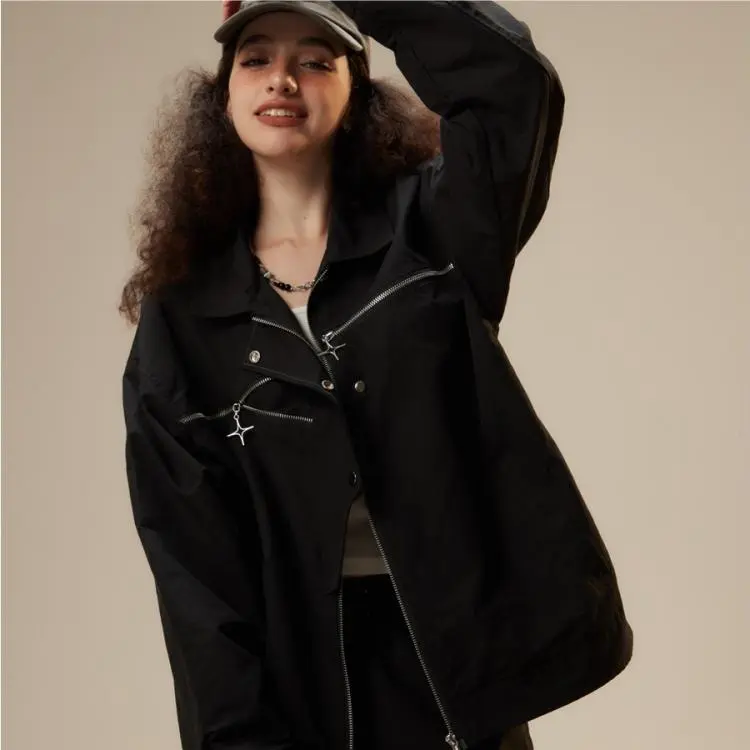 Relaxed Fit Collar Windbreaker