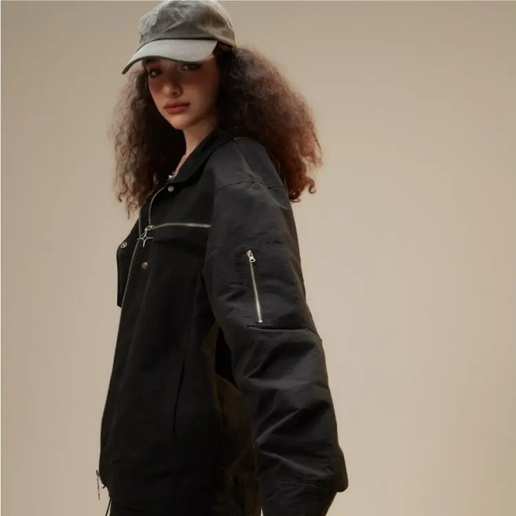 Relaxed Fit Collar Windbreaker