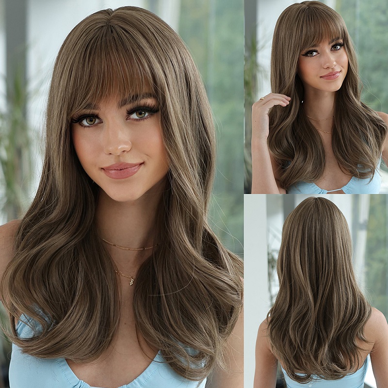 Cool Brown Big Wave Wig