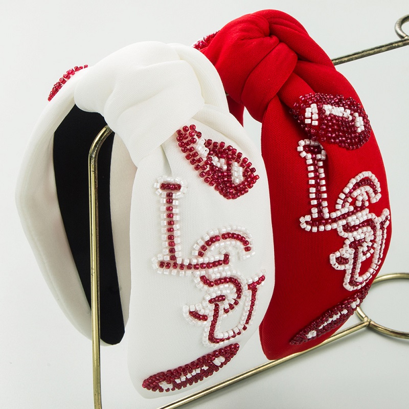 Handsewn Beaded Alphabet Headband