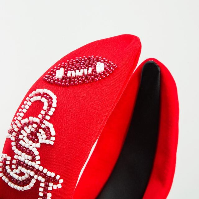 Handsewn Beaded Alphabet Headband