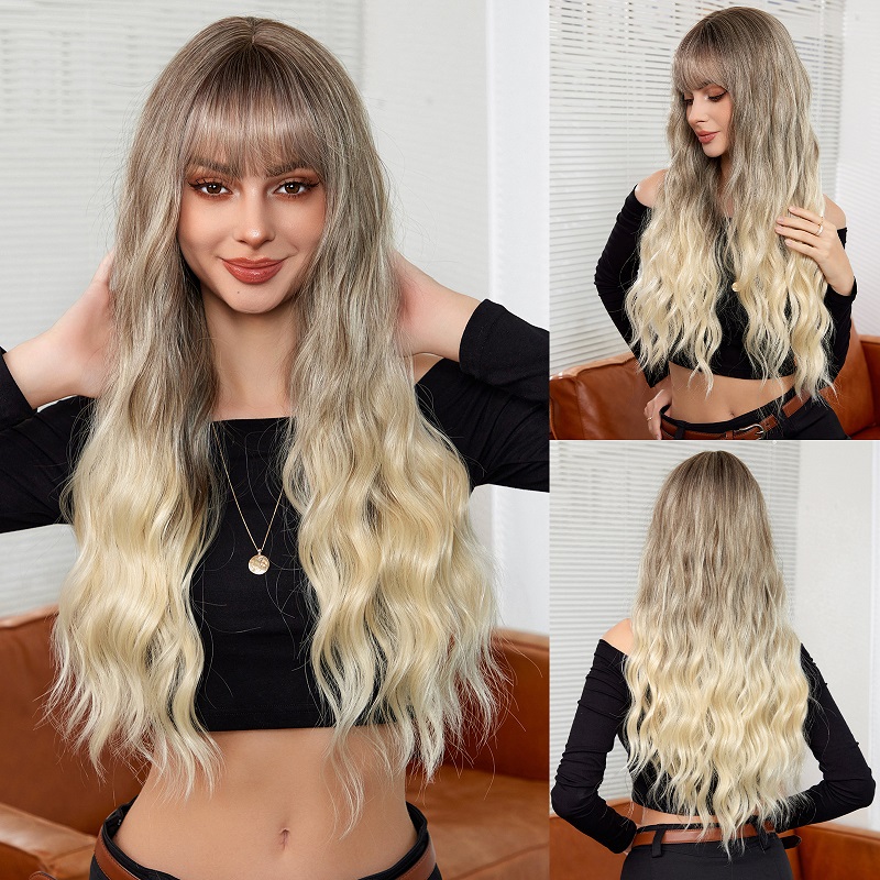 Ombre Golden Big Wave Wig