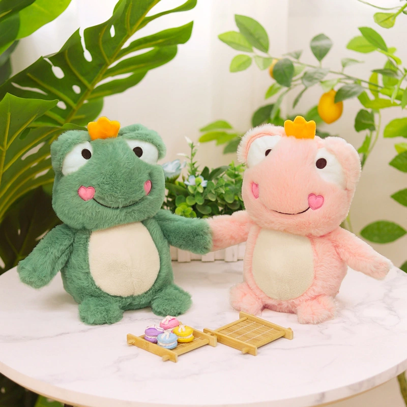 Crown Greedy Frog Plush Doll
