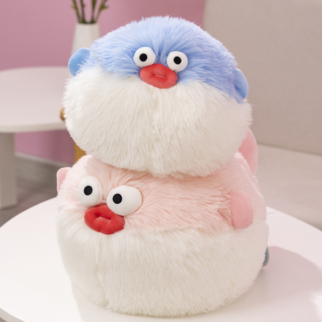 Long haired pufferfish sleeping pillow