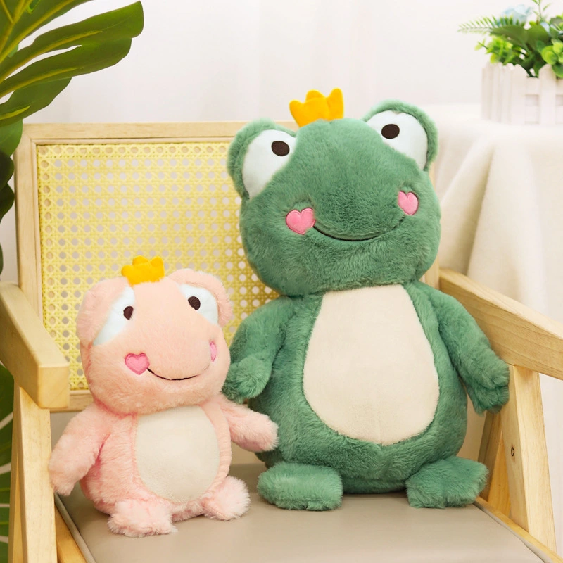 Crown Greedy Frog Plush Doll