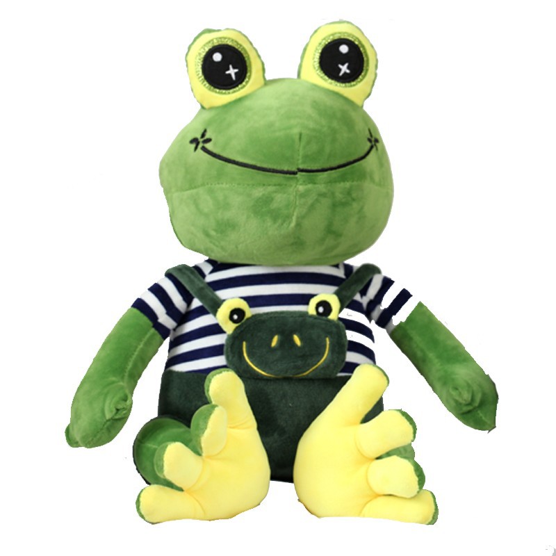 Carrying Little Frog Plush Doll