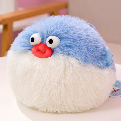 Long haired pufferfish sleeping pillow