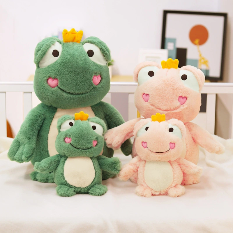 Crown Greedy Frog Plush Doll