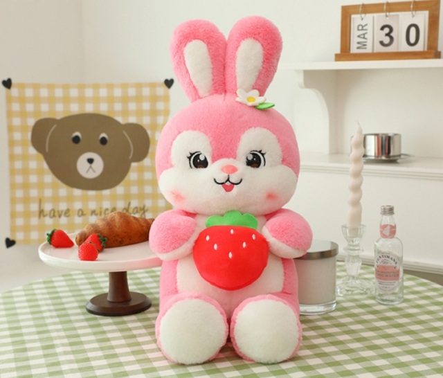 Strawberry Bunny Plush Doll