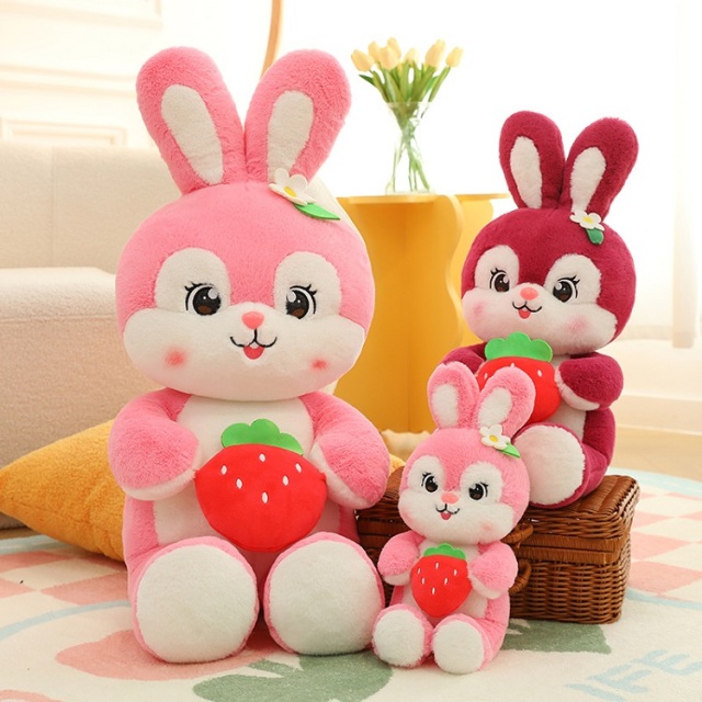 Strawberry Bunny Plush Doll