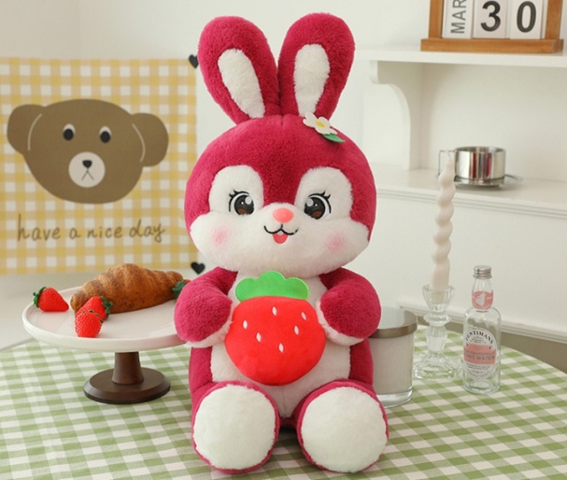 Strawberry Bunny Plush Doll