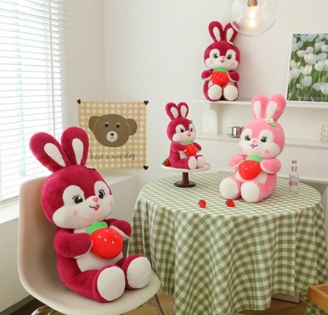 Strawberry Bunny Plush Doll