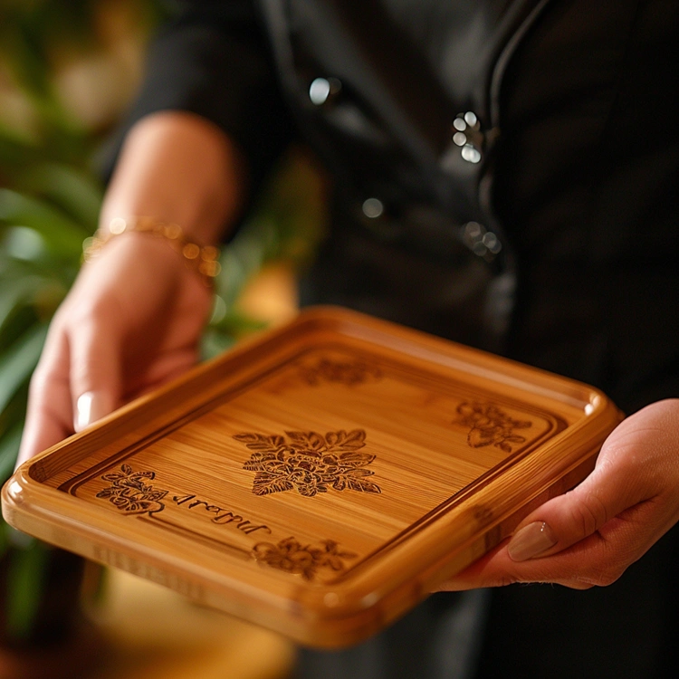 Custom Bamboo Service Tray