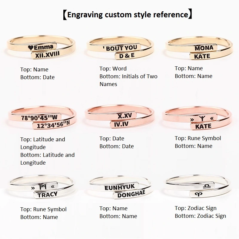 Personalized Engraved Open Ring
