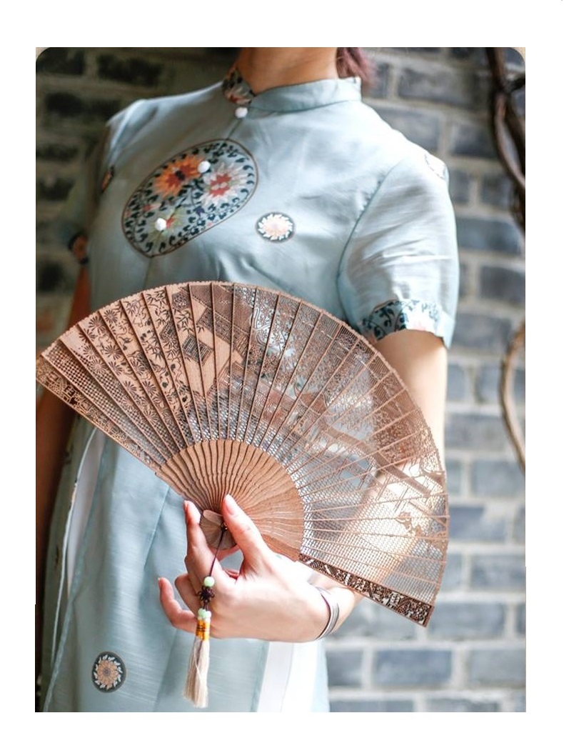 Cocobolo fan wood Original Handmade Chinese Handmade Bamboo Vintage ...