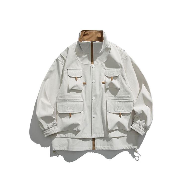 Stylish Two-Tone Workwear Coat