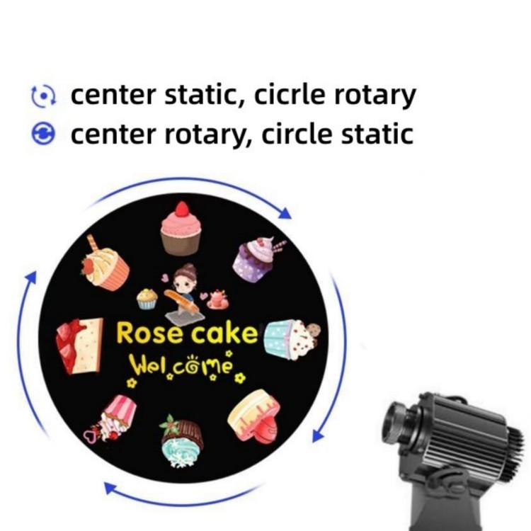 Dynamic effect center static circle rotating logo led projectors custom ...