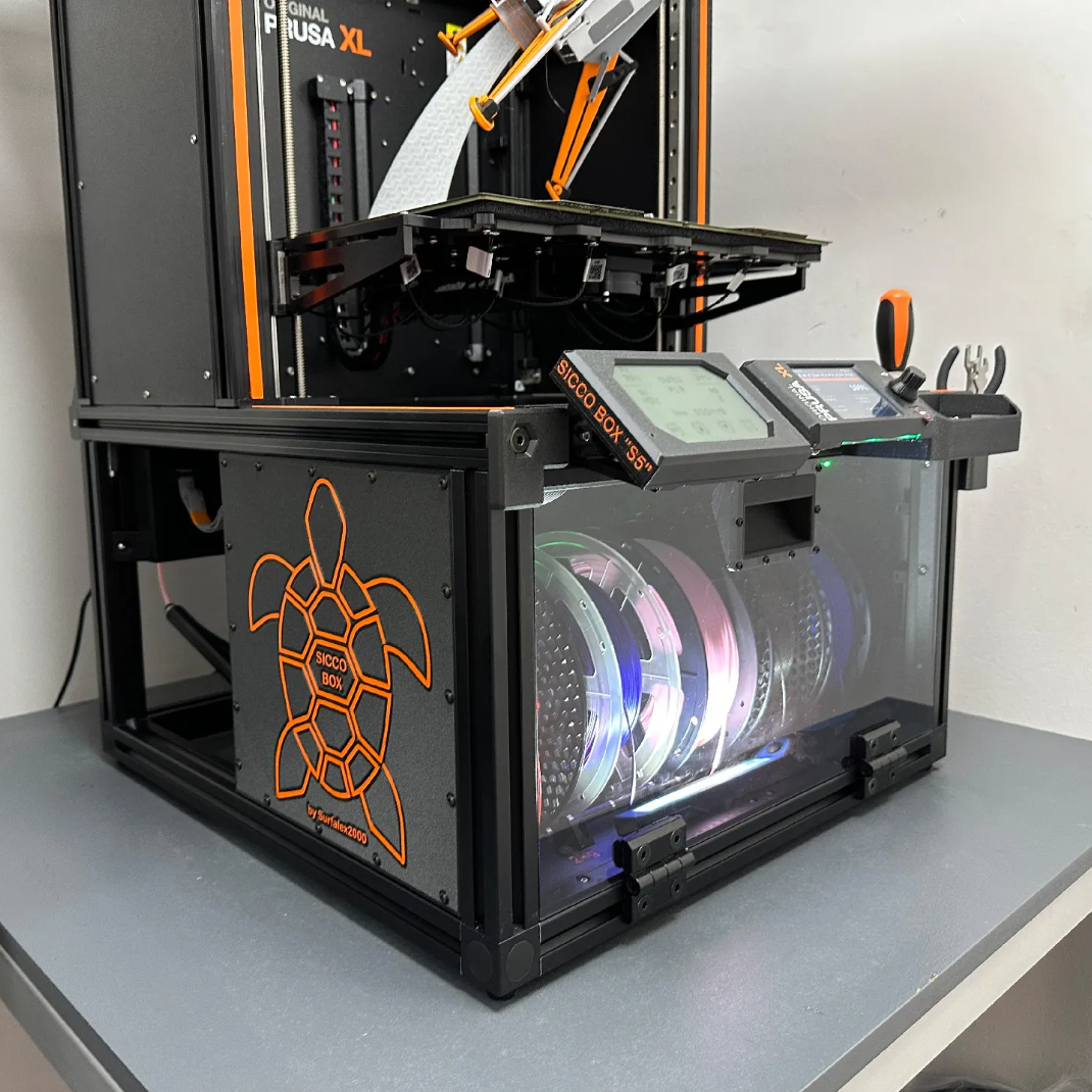 Prusa XL 3d printer Filament Drybox Hardware kit with LED Upgrade