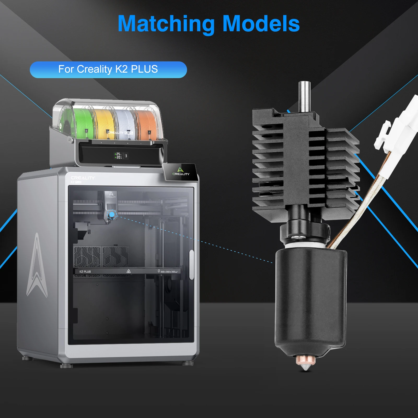 Blurolls Creality K2 Plus Combo Hotend Ceramic Heating Block Kit ...