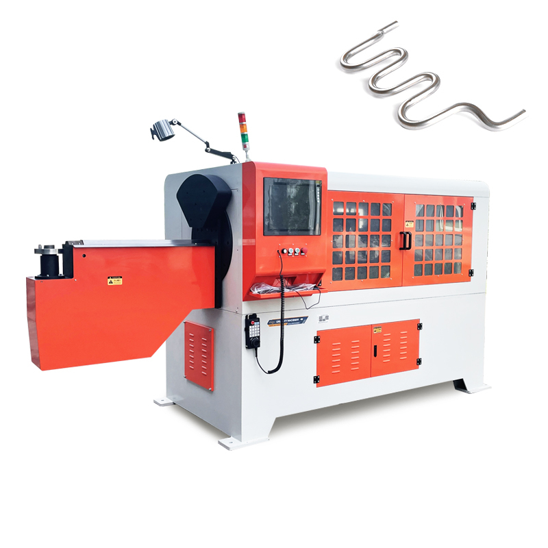Round Steel Bending Cutting Machine 3D CNC wire straightening cutting ...