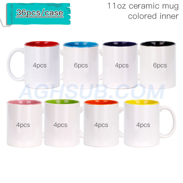 11oz colored ceramic sublimation mug