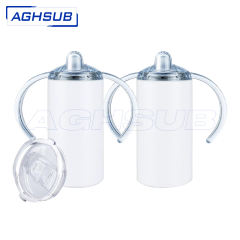 12oz 2 lids sublimation sippy cup