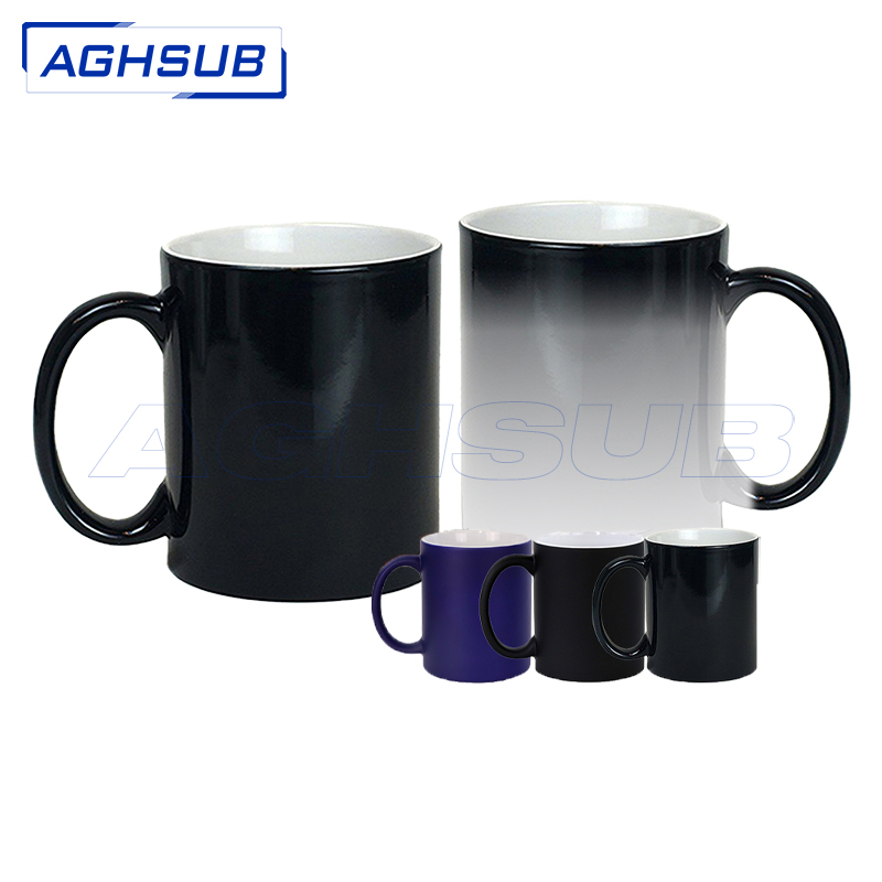 11oz ceramic hot change color glossy & matte sublimation mug