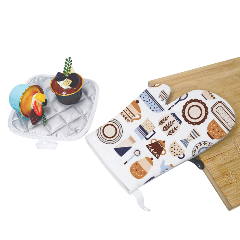 Sublimation polyester oven mitts set
