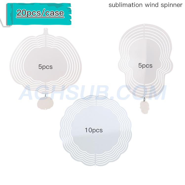 US warehouse 10inch aluminum sublimation wind spinners