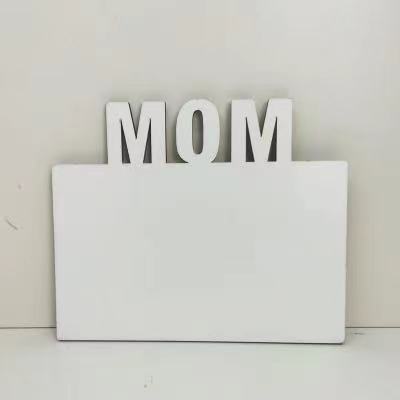 MDF sublimation white photo frame Mom Dad Family