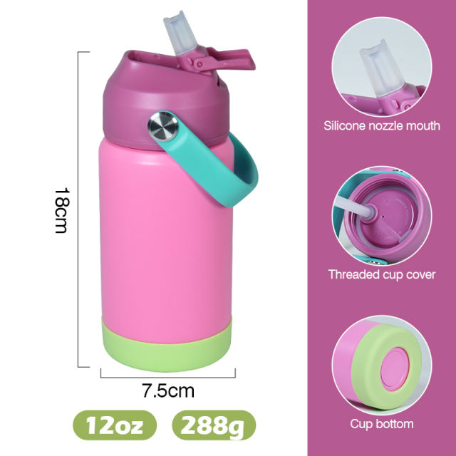 12oz powder coated sports water bottle