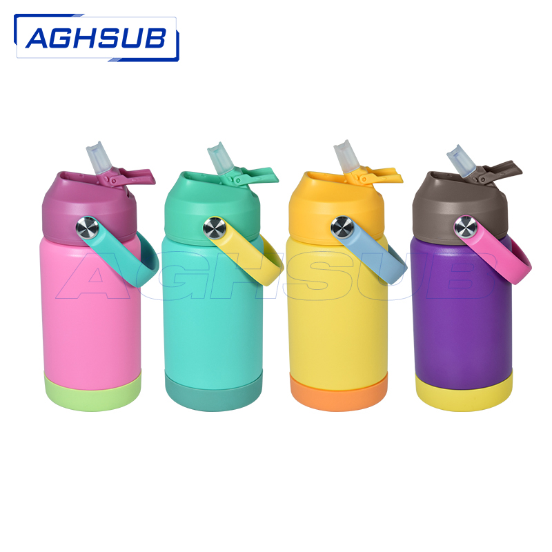 12oz powder coated sports water bottle